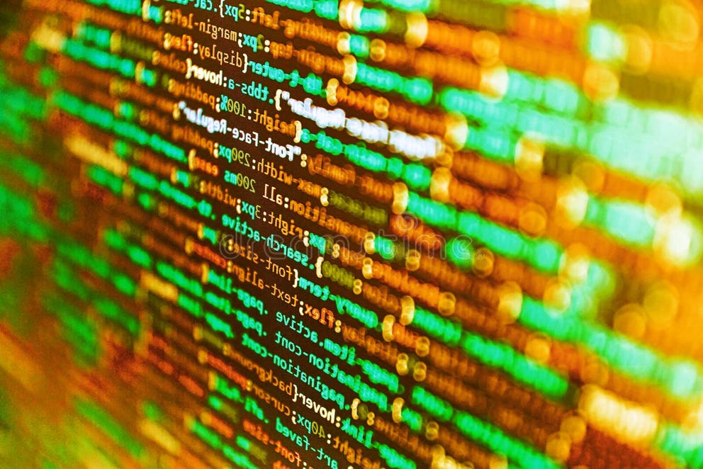 Vignette Light and Dark Shadow Dramatic Effect. Programming Source Code Abstract Screen of ...