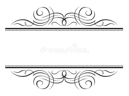 Vignette Penmanship Decorative Frame Stock Vector - Illustration of ...