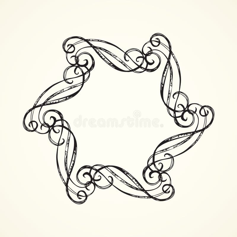 Vignette. Vector drawing stock illustration. Illustration of doodle ...