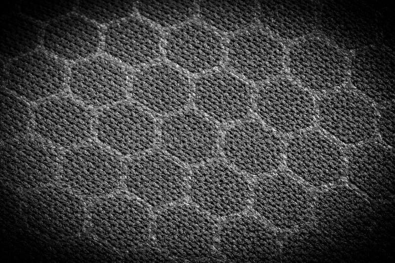 Vignetted Textile Material with a Hexagonal Pattern. Black and White ...