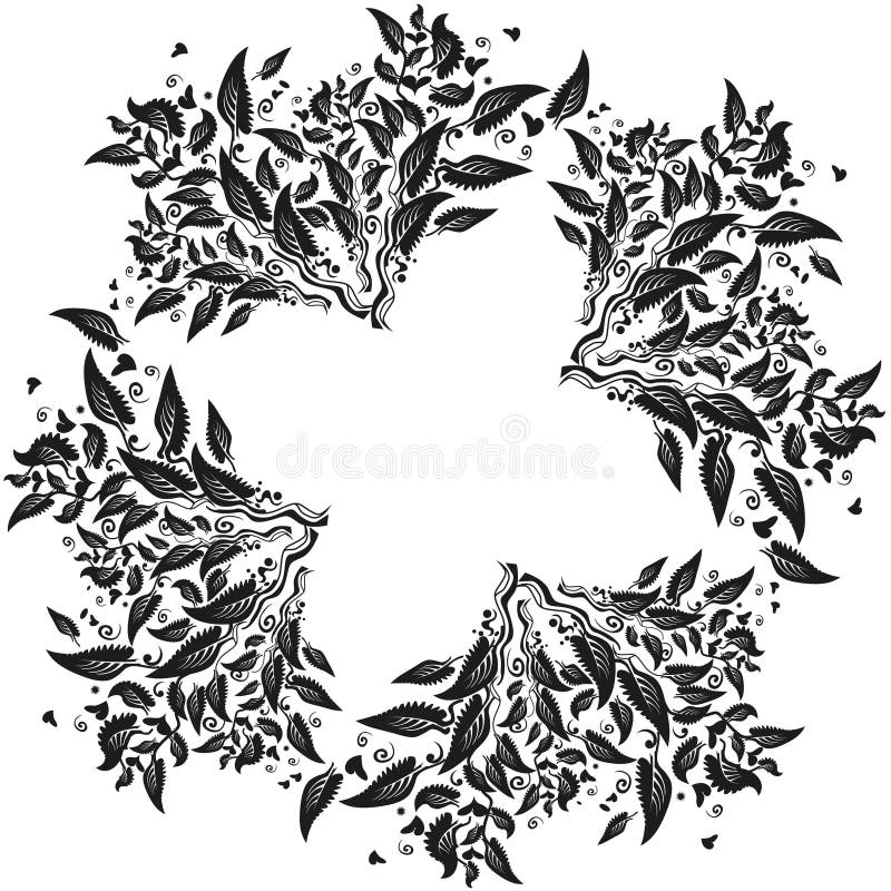 Vignettes, Cross with Leaves Stock Vector - Illustration of growth ...