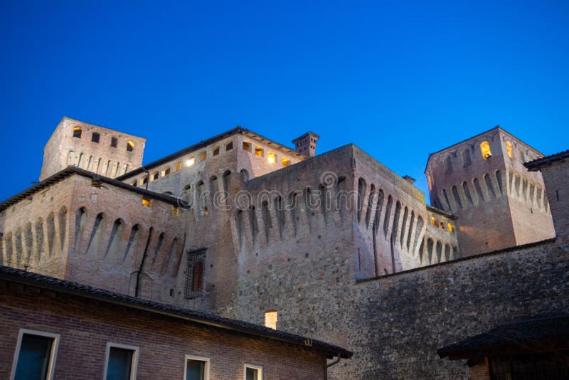 Vignola Medieval Center Arcades and Castle Stock Photo - Image of juicy ...