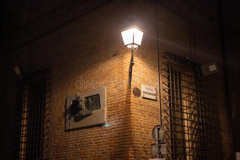 Vignola Medieval Center Arcades and Castle Editorial Image - Image of ...