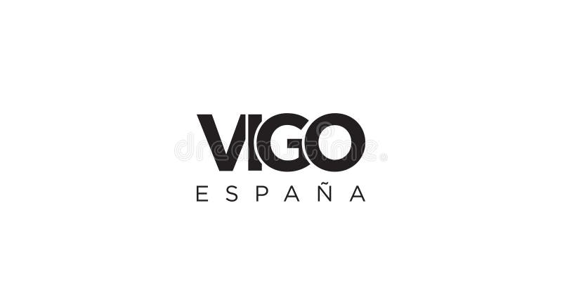 Vigo in the Spain Emblem. the Design Features a Geometric Style, Vector ...