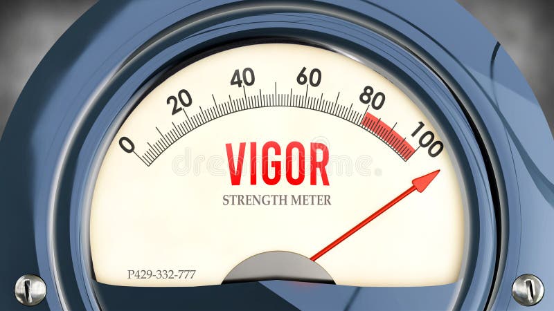 Vigor and Strength Meter that is Hitting a Full Scale, Showing a Very ...