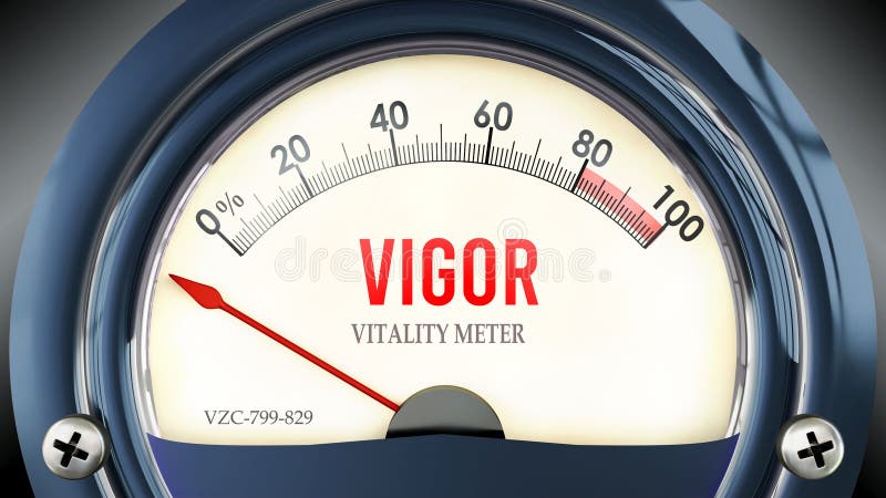 Vigor and Vitality Meter that Hits less Than Zero, Very Low Level of ...