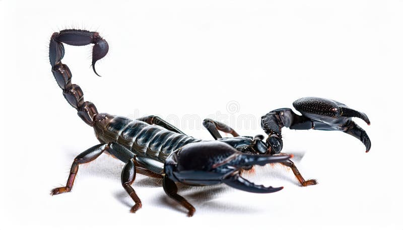 Vigorous Emperor Scorpion Strike, Pandinus Imperator, in Stark ...