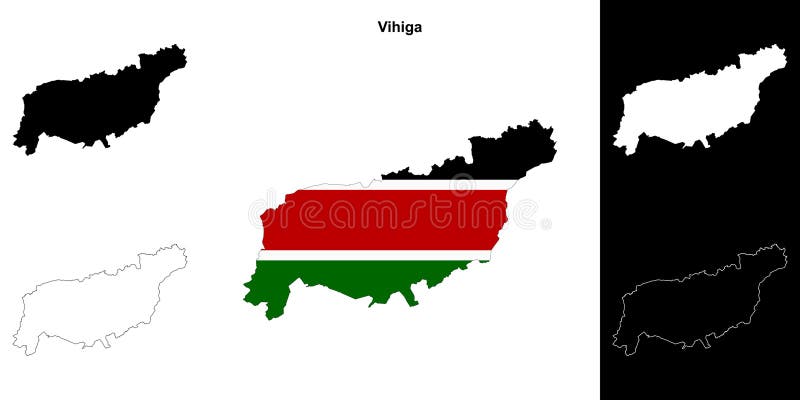 Vihiga outline map stock vector. Illustration of vihiga - 356531621