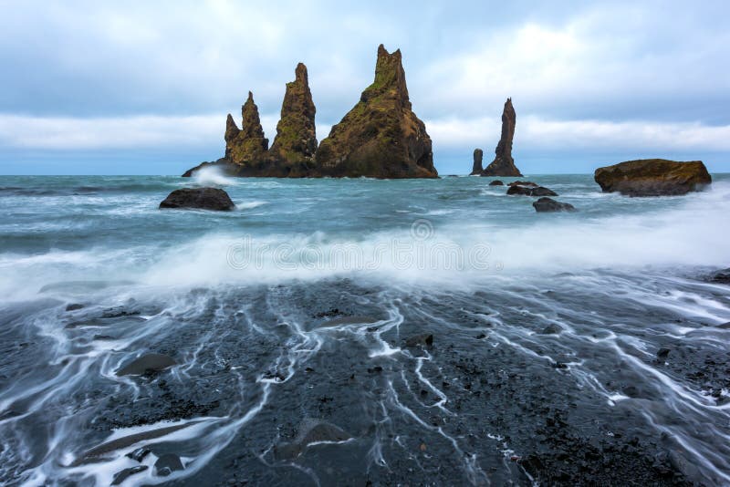 Vik stock photo. Image of europe, sand, south, summer - 85469108