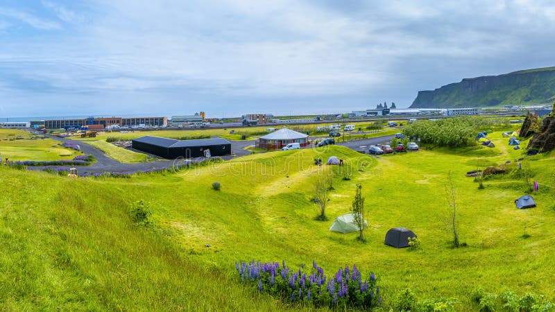 Vik Iceland June 26 2018 Main Camping Site Tents Stock Photos - Free ...