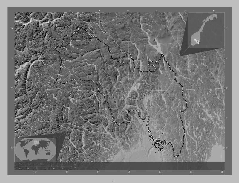 Viken, Norway. Grayscale. Capital Stock Illustration - Illustration of ...