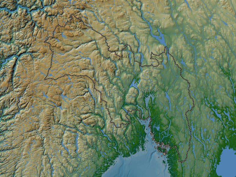 Viken, Norway. Physical. No Legend Stock Illustration - Illustration of ...