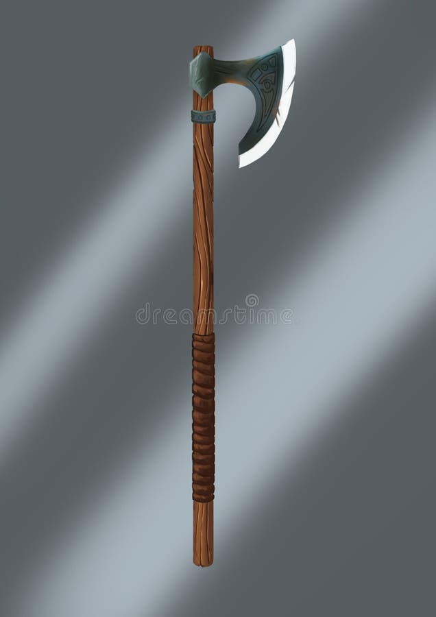 Viking Axe 2D stock photo. Illustration of weapon, lighting - 260252362