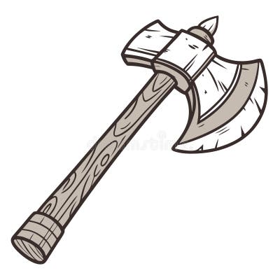 Viking Battle Axe Illustration Vector for Tattoos and Design Projects ...