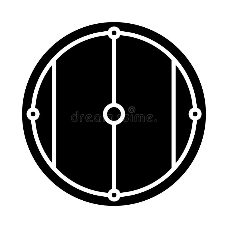 Viking Battle Shield Icon. Shield Sign. War Defense Symbol Stock Vector ...