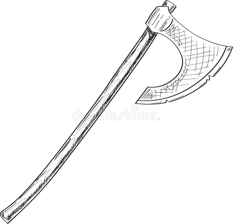 Vikingbijl vector illustratie. Illustration of geschiedenis - 84887519
