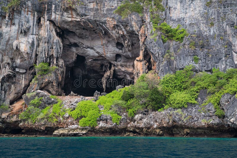 Viking Cave on Phi Phi Lee Island, Thailand Stock Image - Image of ...