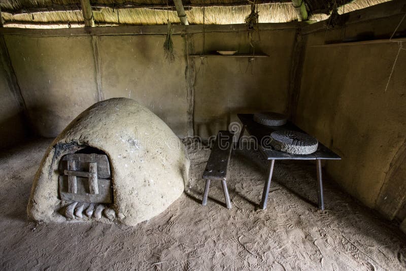 Viking Dwelling, Kitchen with Oven Stock Image - Image of landmark ...