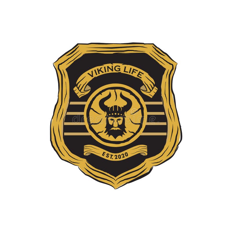 Viking Emblem Logo Design Template Stock Illustration - Illustration of ...