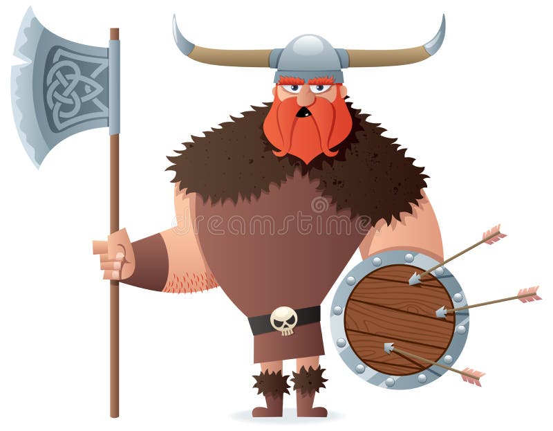 Historieta Viking Scared ilustración del vector. Ilustración de ...