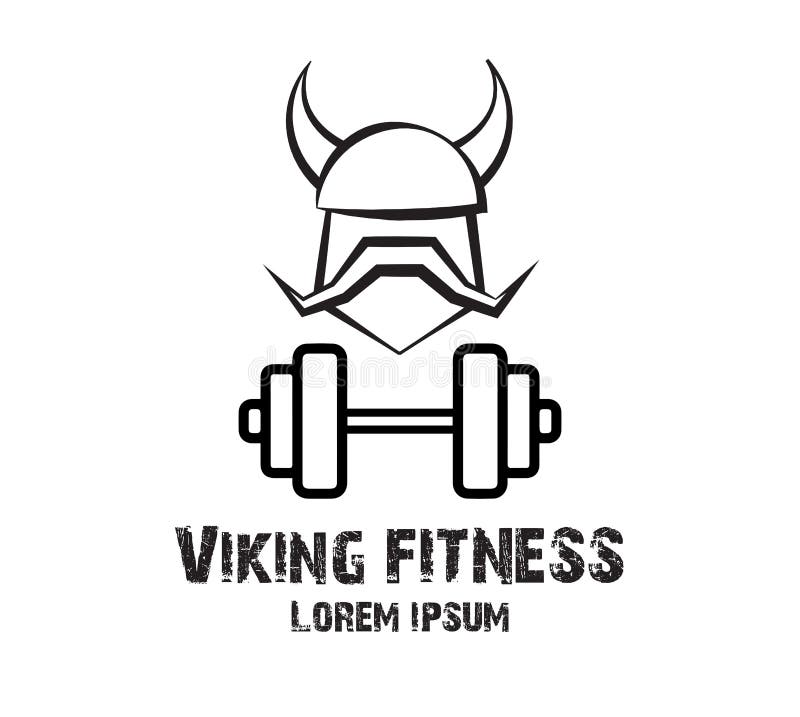 Viking Fitness Logo Design stock vector. Illustration of bearded - 84943736