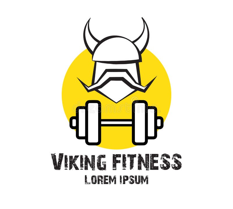 Viking Fitness Logo Design stock illustration. Illustration of artwork ...