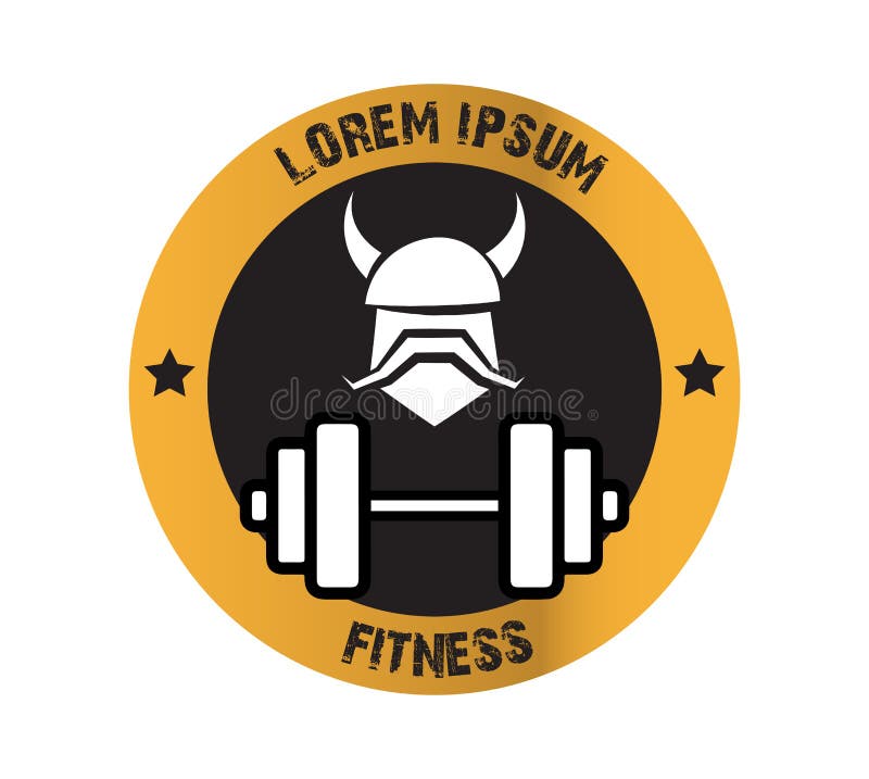 Viking Fitness Logo Design stock vector. Illustration of graphic - 84944503