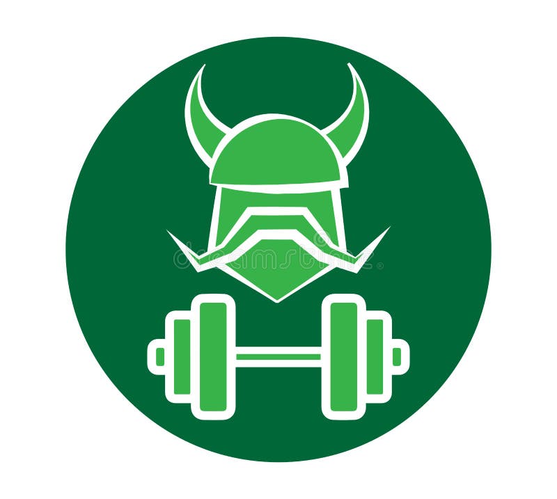 Viking Fitness Logo Design stock vector. Illustration of barbell - 84948138