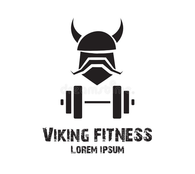 Viking Fitness Logo Design stock vector. Illustration of berserker ...