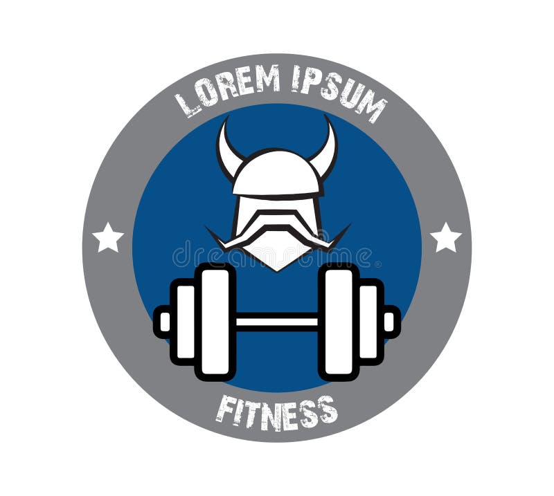 Viking Fitness Logo Design stock illustration. Illustration of logo ...