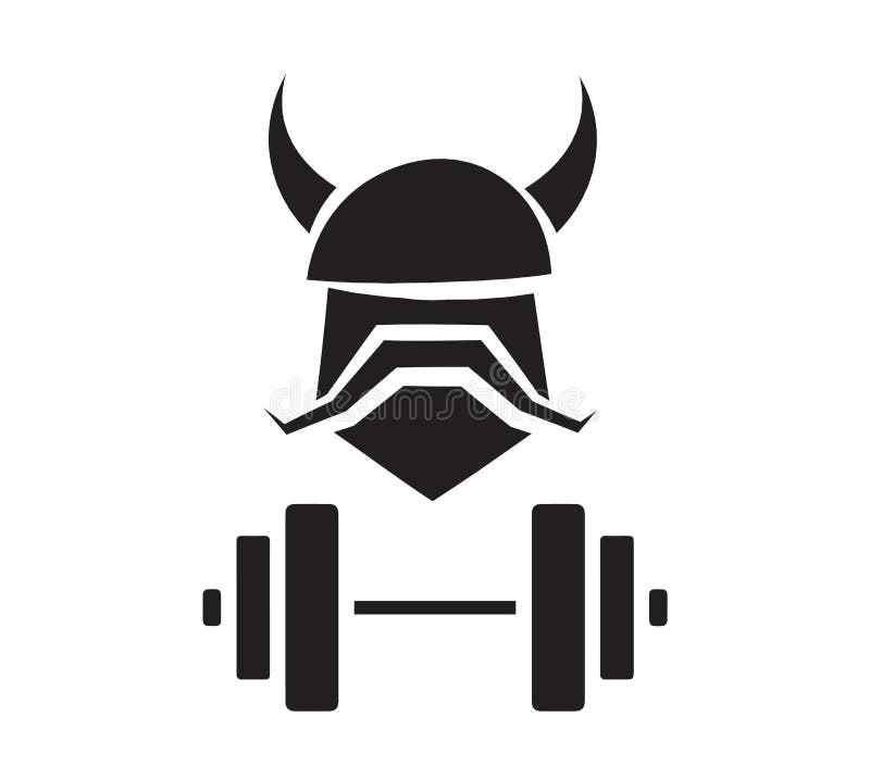 Viking Fitness Logo Design stock vector. Illustration of isolated ...