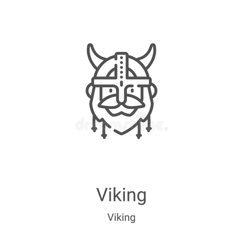 Viking Icon Vector from Viking Collection. Thin Line Viking Outline ...