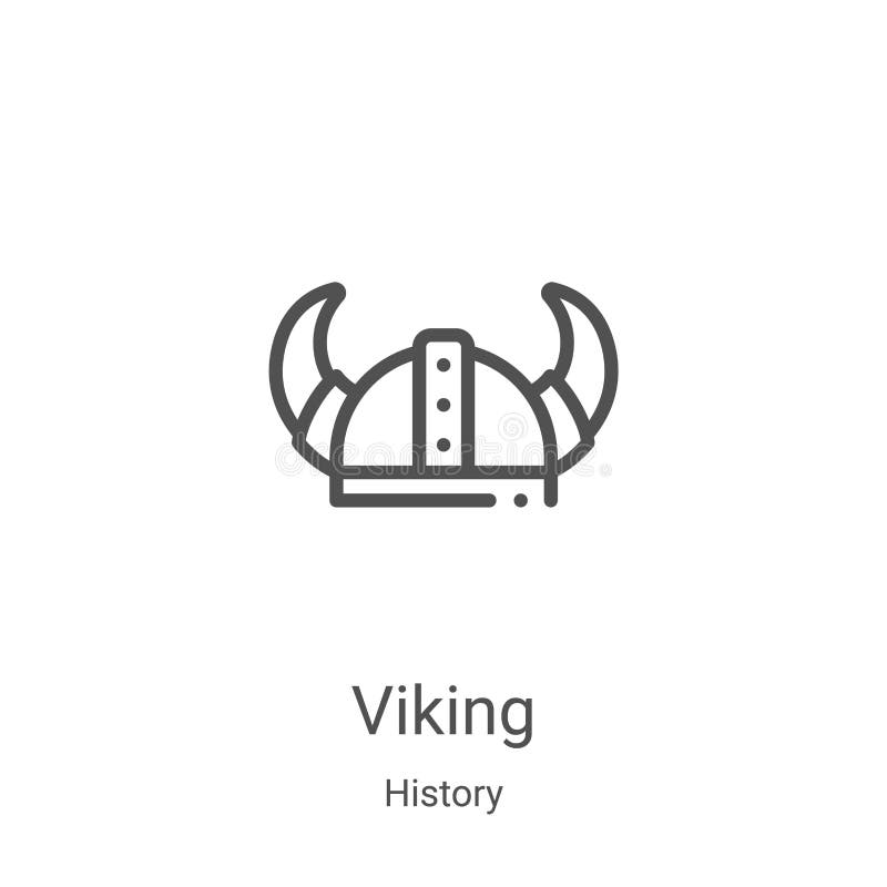 Viking Icon Vector from Viking Collection. Thin Line Viking Outline ...