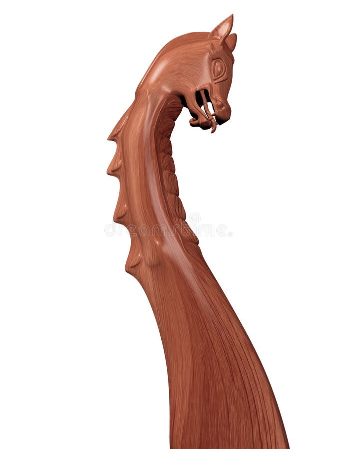 Viking longboat figurehead stock illustration. Illustration of carved ...