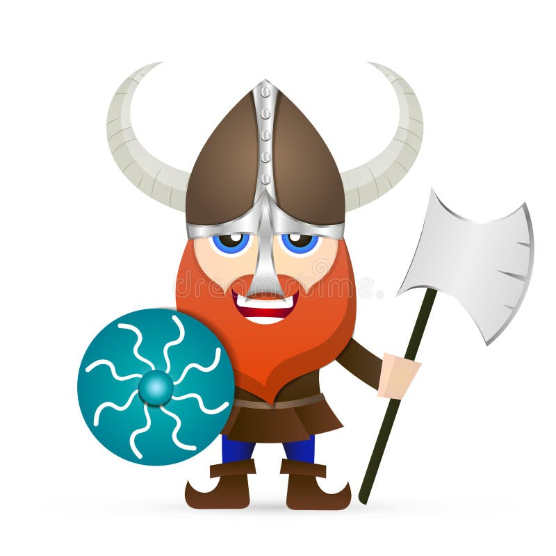Viking-Rotbart vektor abbildung. Illustration von krieger - 76418568