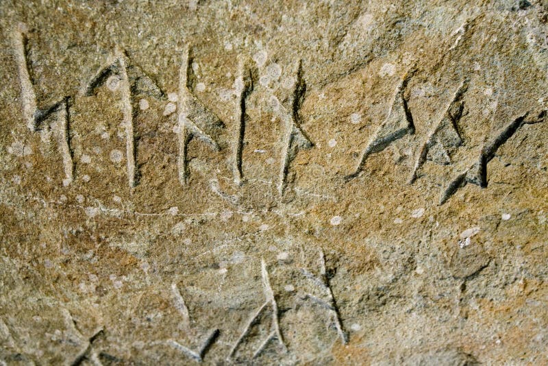 Viking Rune Inscription stock photo. Image of symbol, sweden - 5226138