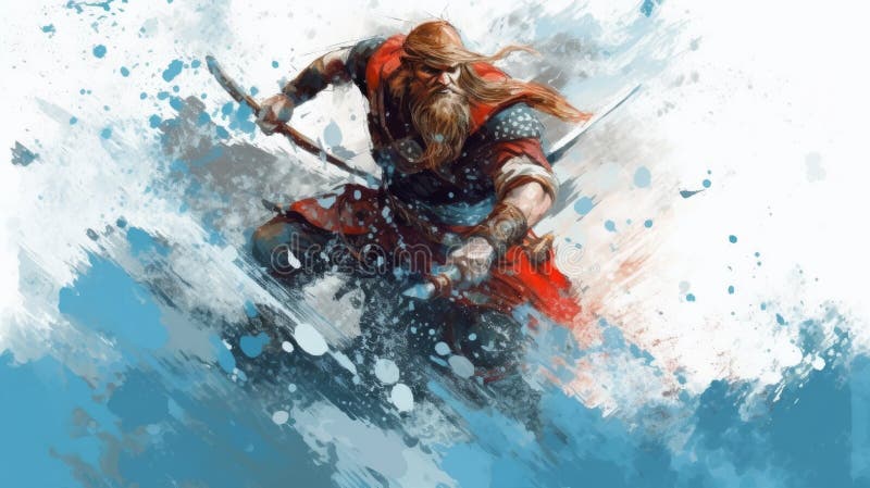 Viking S Dynamic Defense: Tilted Angle and Complementary Colors Stock ...