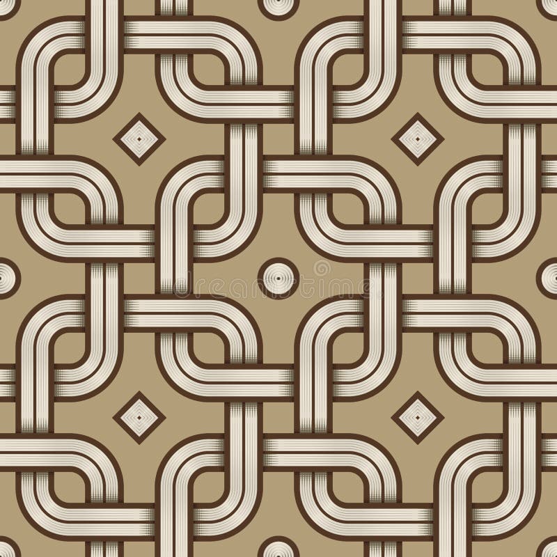 Viking Seamless Pattern - Engraved - Chained Squares Rounded Corners ...