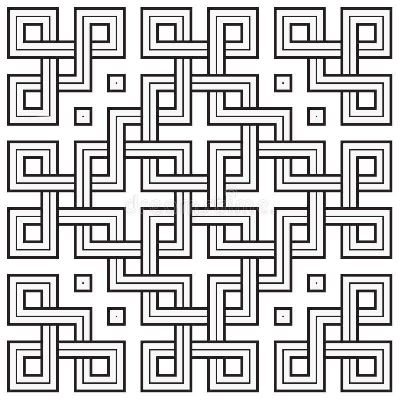 Viking Seamless Pattern - Engraved Gold - Rings -Square Edges Stock ...