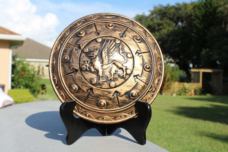 A viking shield stock photo. Image of away, clouds, front - 75299380