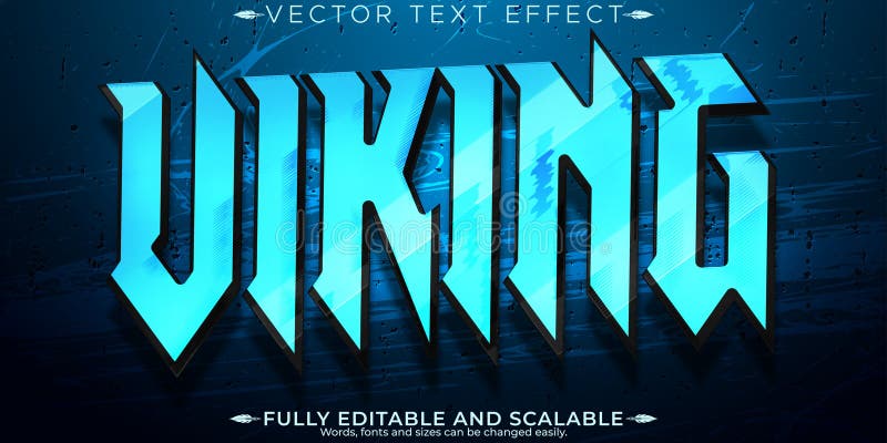 Viking Text Effect, Editable Norse and Warrior Customizable Font Style ...