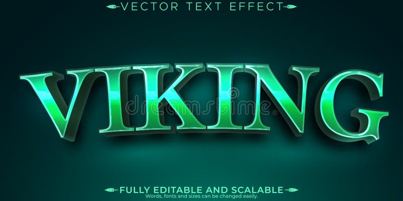 Viking Text Effect, Editable Vandal and Scandinavian Text Style Stock ...