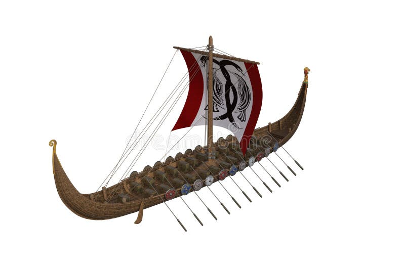 Viking longboat figurehead stock illustration. Illustration of carved ...