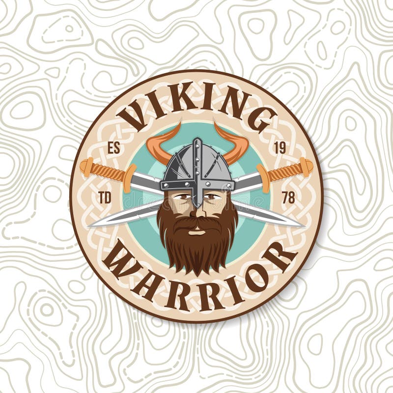 Viking Warrior Logo, Badge, Sticker. Vector Illustration. for Emblems ...