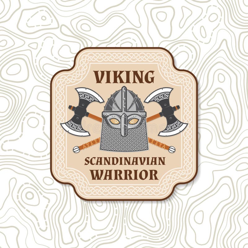 Viking Warrior Logo, Badge, Sticker. Vector Illustration. for Emblems ...