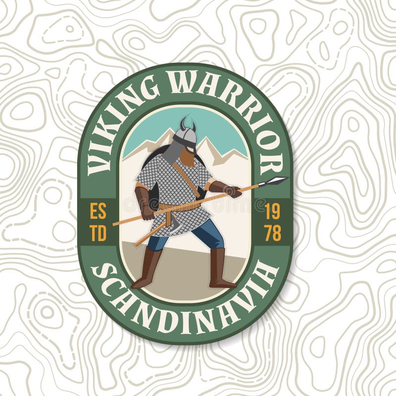 Viking Warrior Logo, Badge, Sticker. Vector Illustration. for Emblems ...
