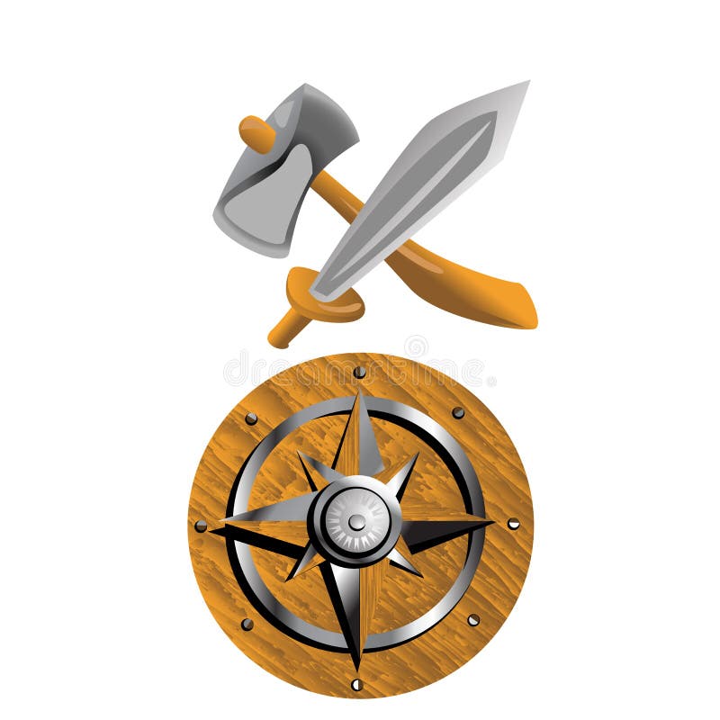 Viking weapons stock vector. Illustration of isolated - 13709934