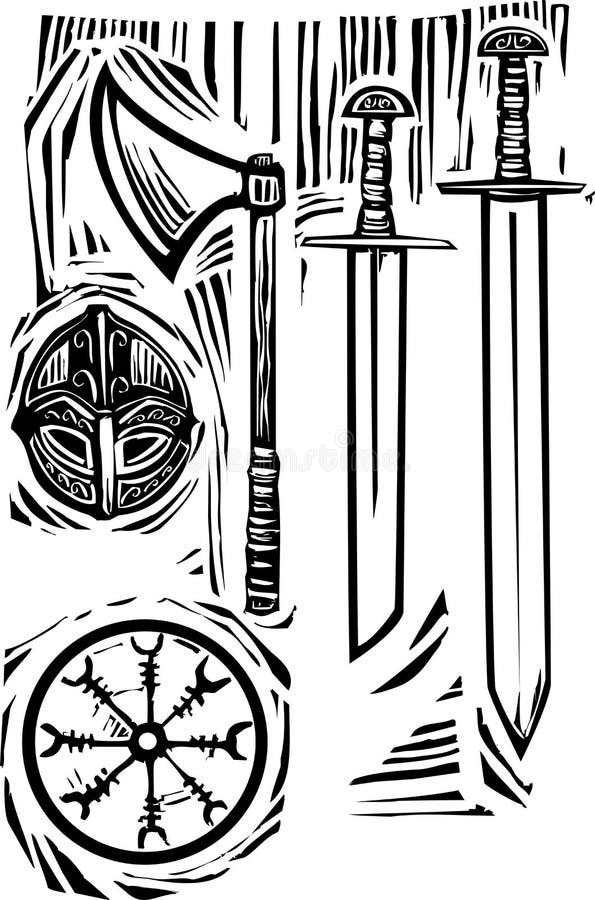 Viking Weapons stock vector. Illustration of iceland - 30907275