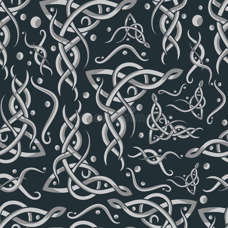 Vikings Decorative Vintage Seamless Pattern Stock Vector - Illustration ...