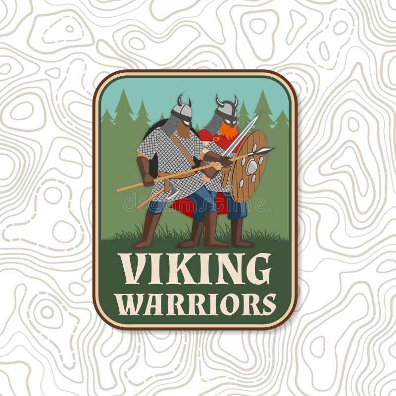 Vikings Warrior Logo, Badge, Sticker. Vector Illustration. for Emblems ...